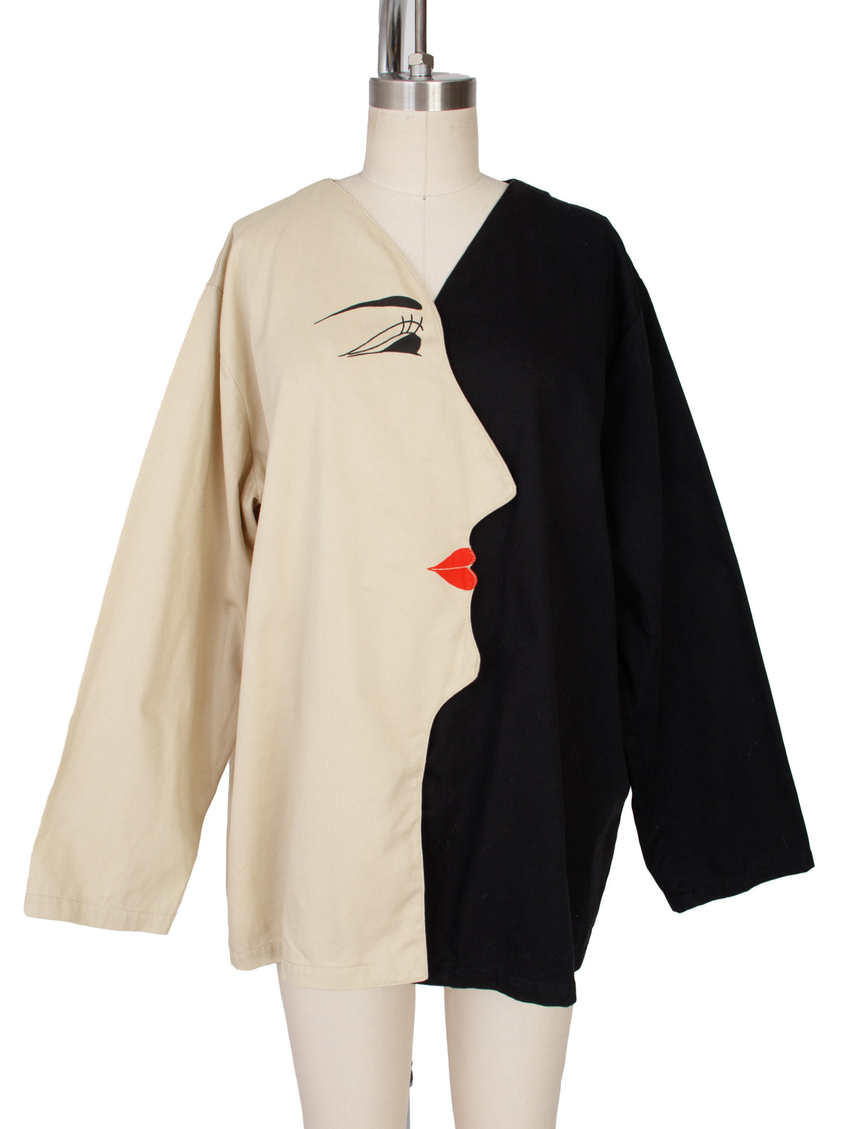 The Planet Surrealist Face Cutout Jacket | Mercy Vintage
