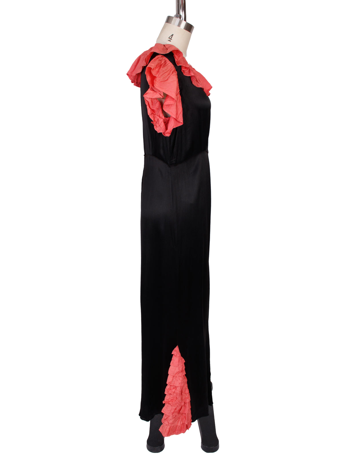 1940s Satin Ruffle Jumpsuit | Mercy Vintage