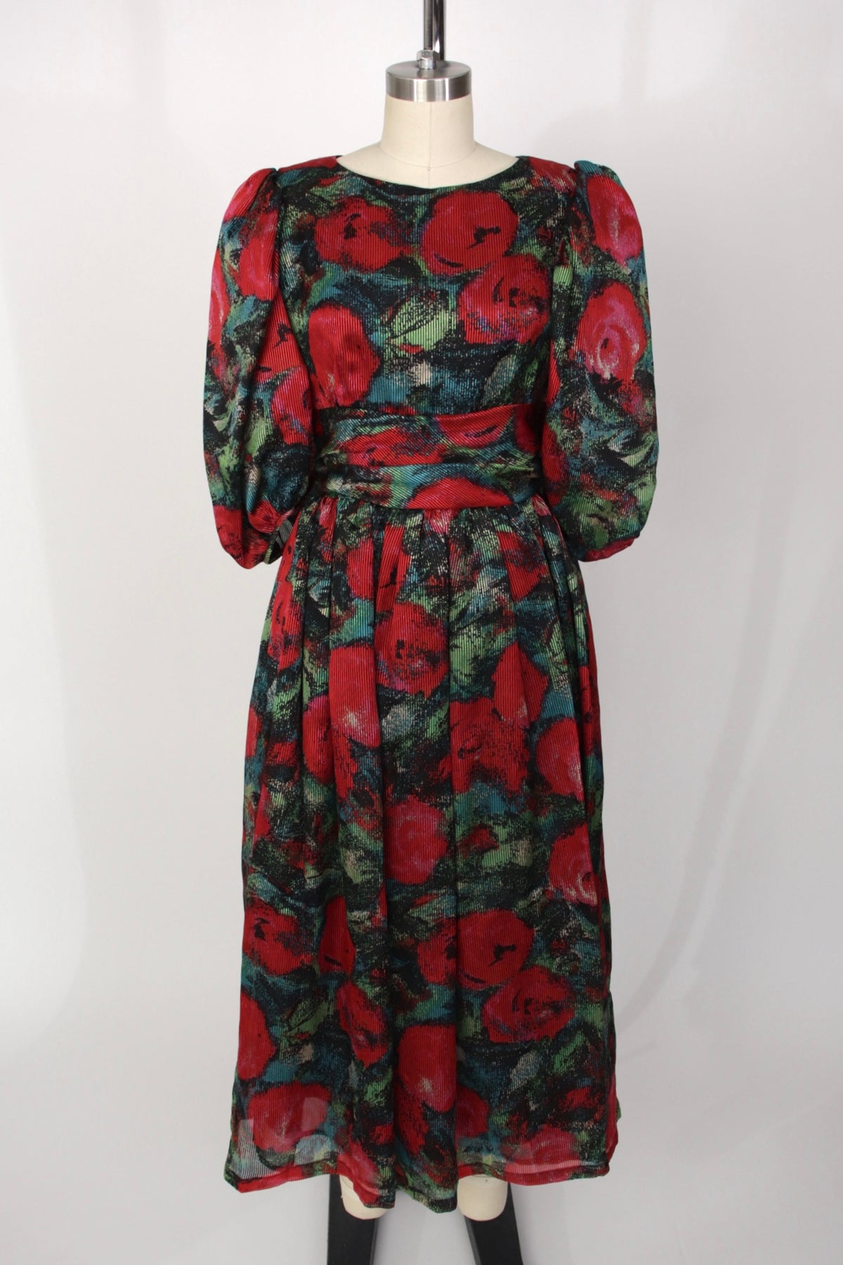 1970s William Pearson Puff Sleeve Dress | Mercy Vintage