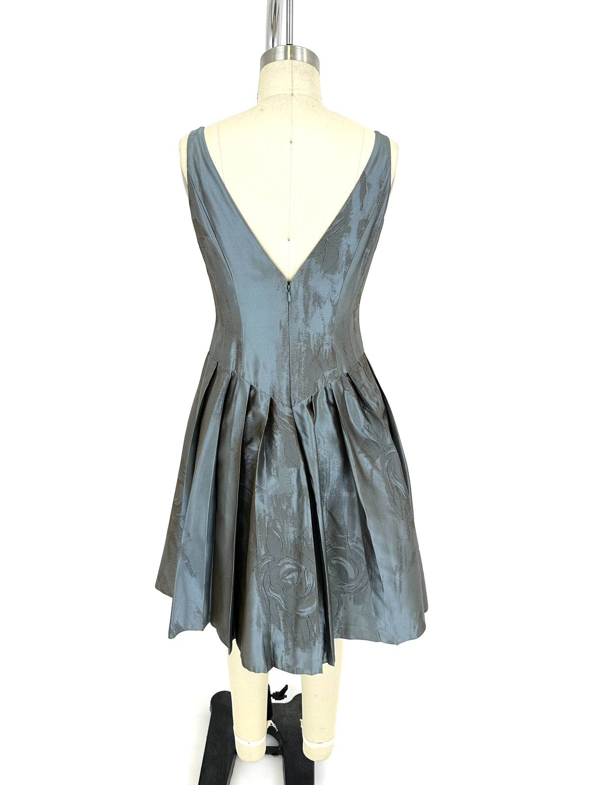 Carmen Marc Valco Satin Jacquard Dress | Mercy Vintage