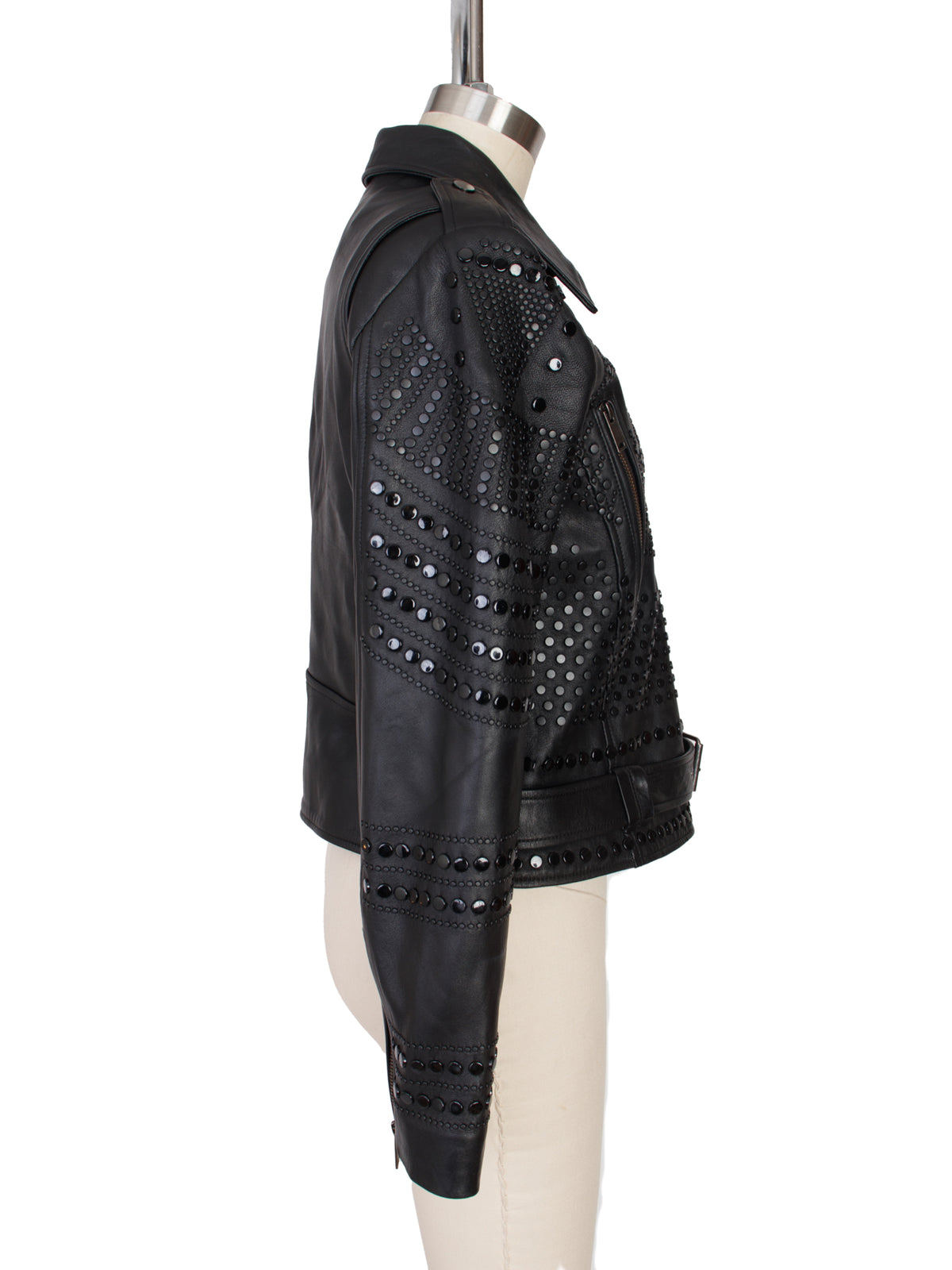 Nour Hammour Leather Studded Biker Jacket | Mercy Vintage